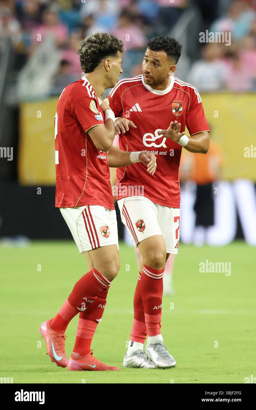 Al Ahly FC midfielder Akram Tawfik (22) and Al Ahly FC midfielder ...