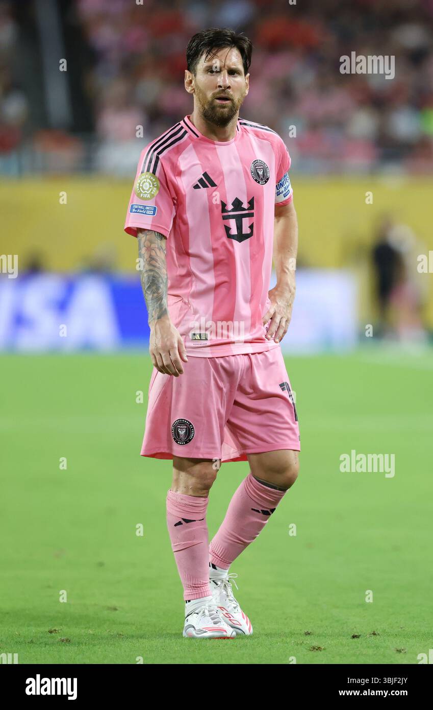 Inter Miami forward Lionel Messi (10) at the FIFA Club World Cup June ...