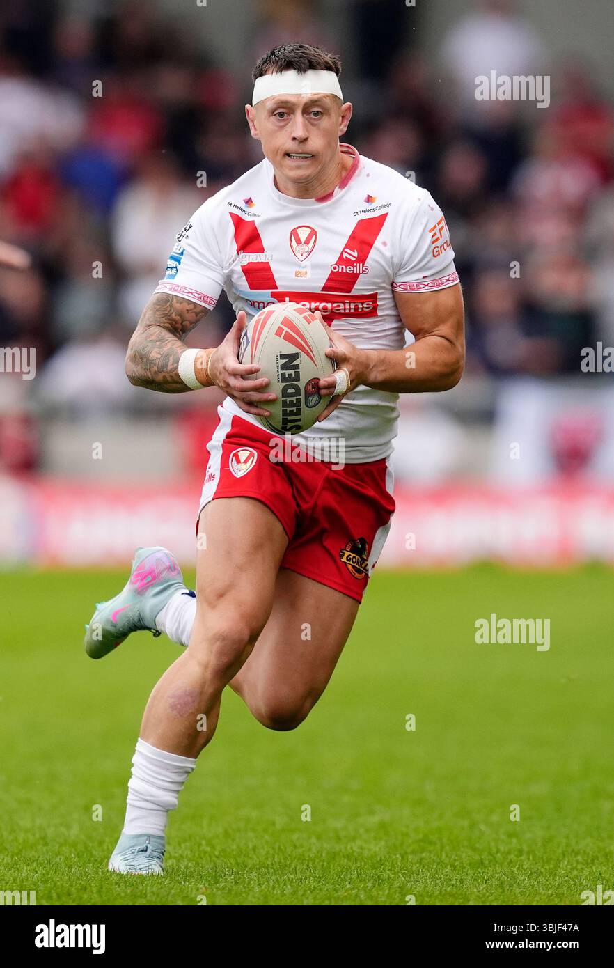 St Helens' Deon Cross during the Betfred Super League match at Salford ...