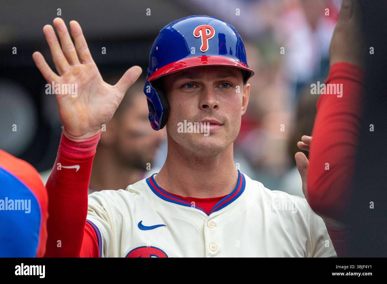 Philadelphia Phillies' Max Kepler in action during a baseball game ...