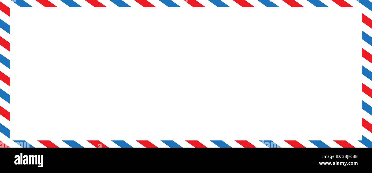 Vintage airmail envelope frame. Empty blank. Retro air mail postcard ...