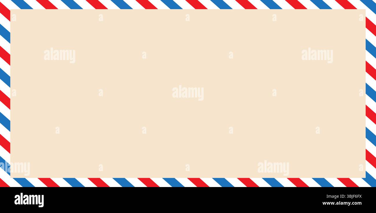 Vintage airmail envelope frame. Empty blank. Retro air mail postcard ...