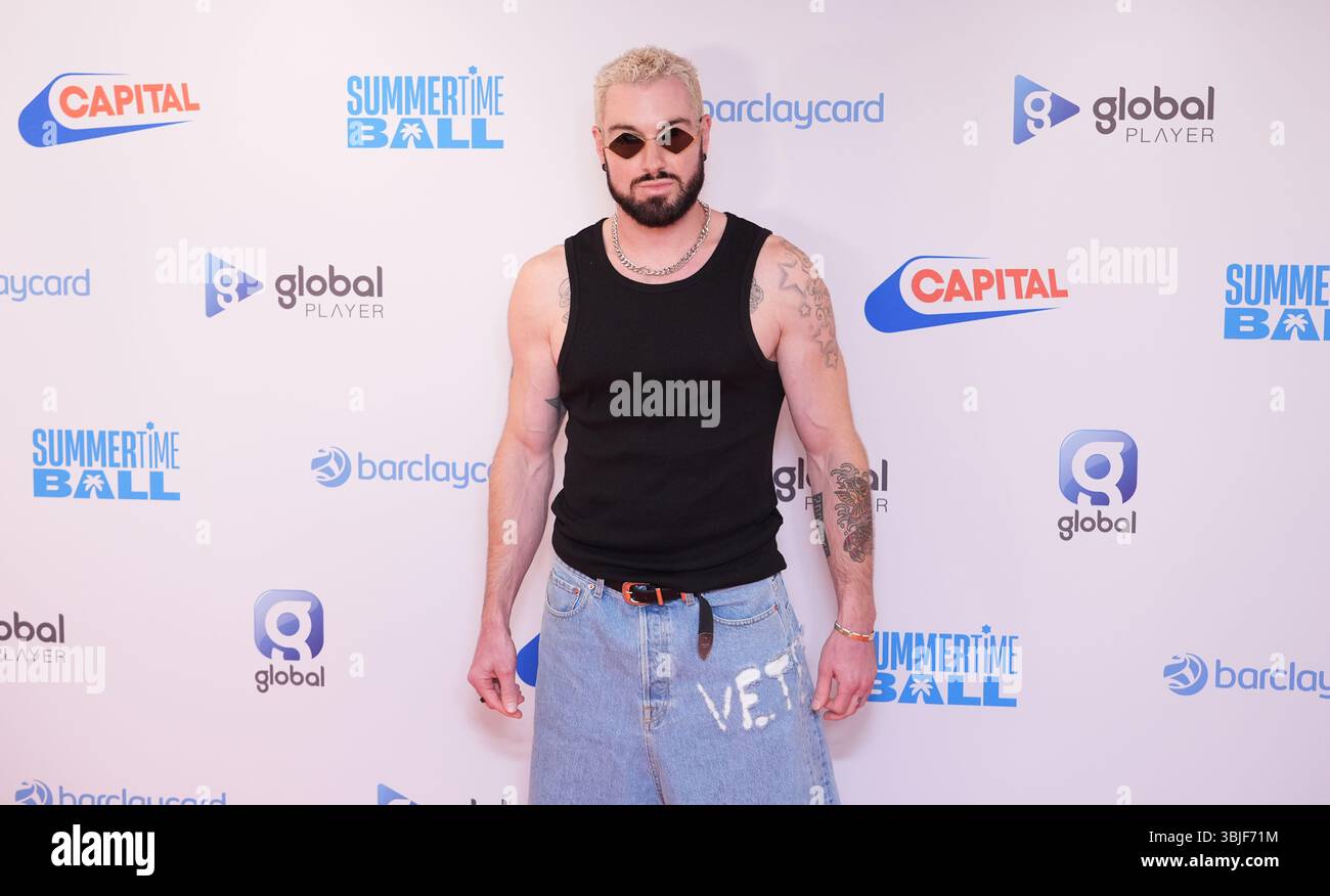 James Hype backstage during Capital's Summertime Ball with Barclaycard ...