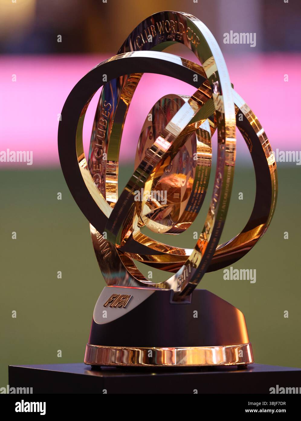 Miami Gardens, USA. 14th June, 2025. The FIFA Club World trophy during ...