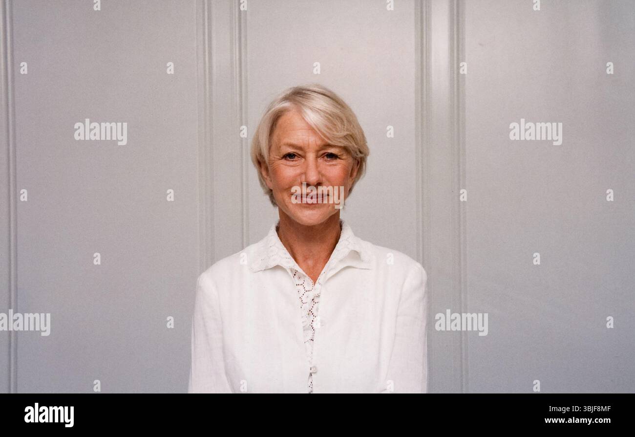 Retro celebrity portraits - Helen Mirren, at a press conference event ...