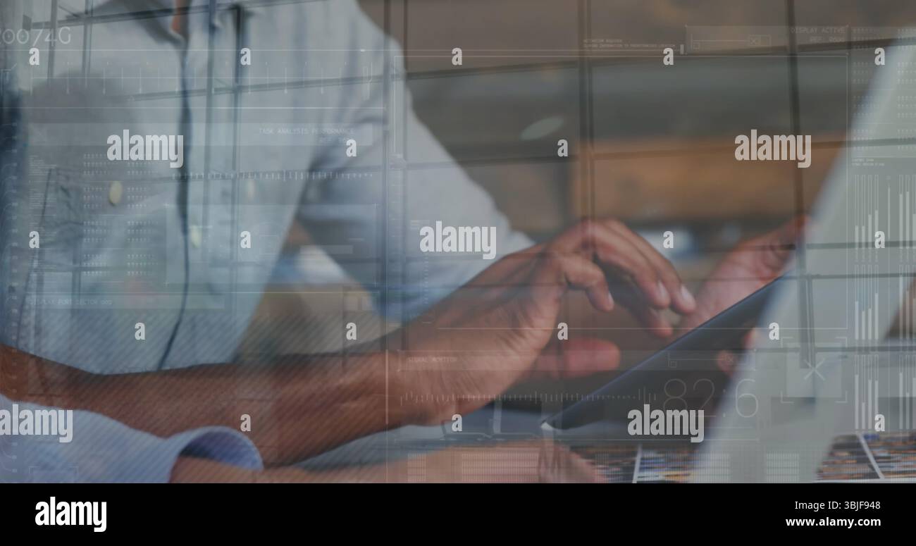 Hands on keyboard digital overlays hi-res stock photography and images ...