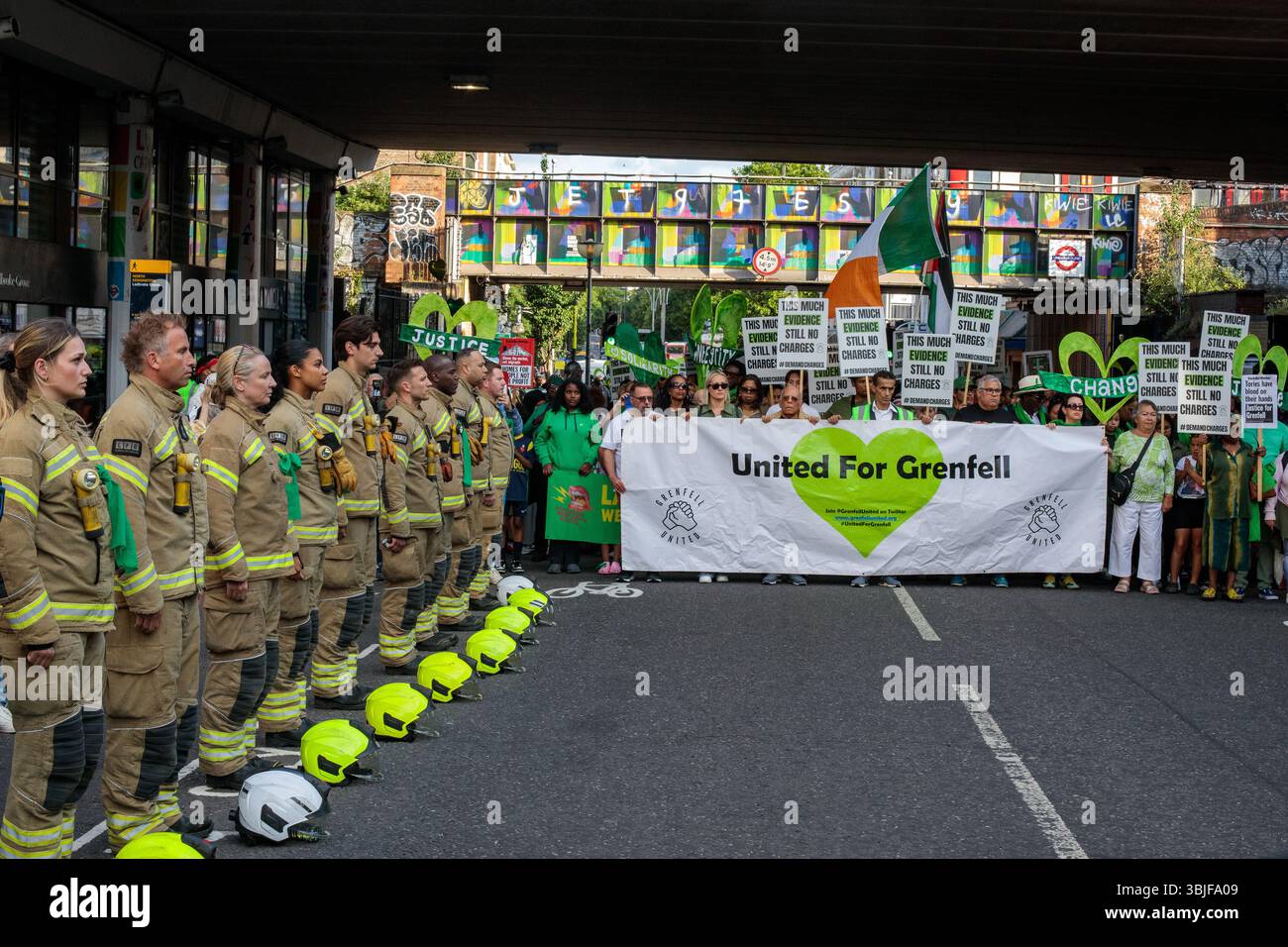 London, UK. 14th June, 2025. Firefighters from the Fire Brigades Union ...