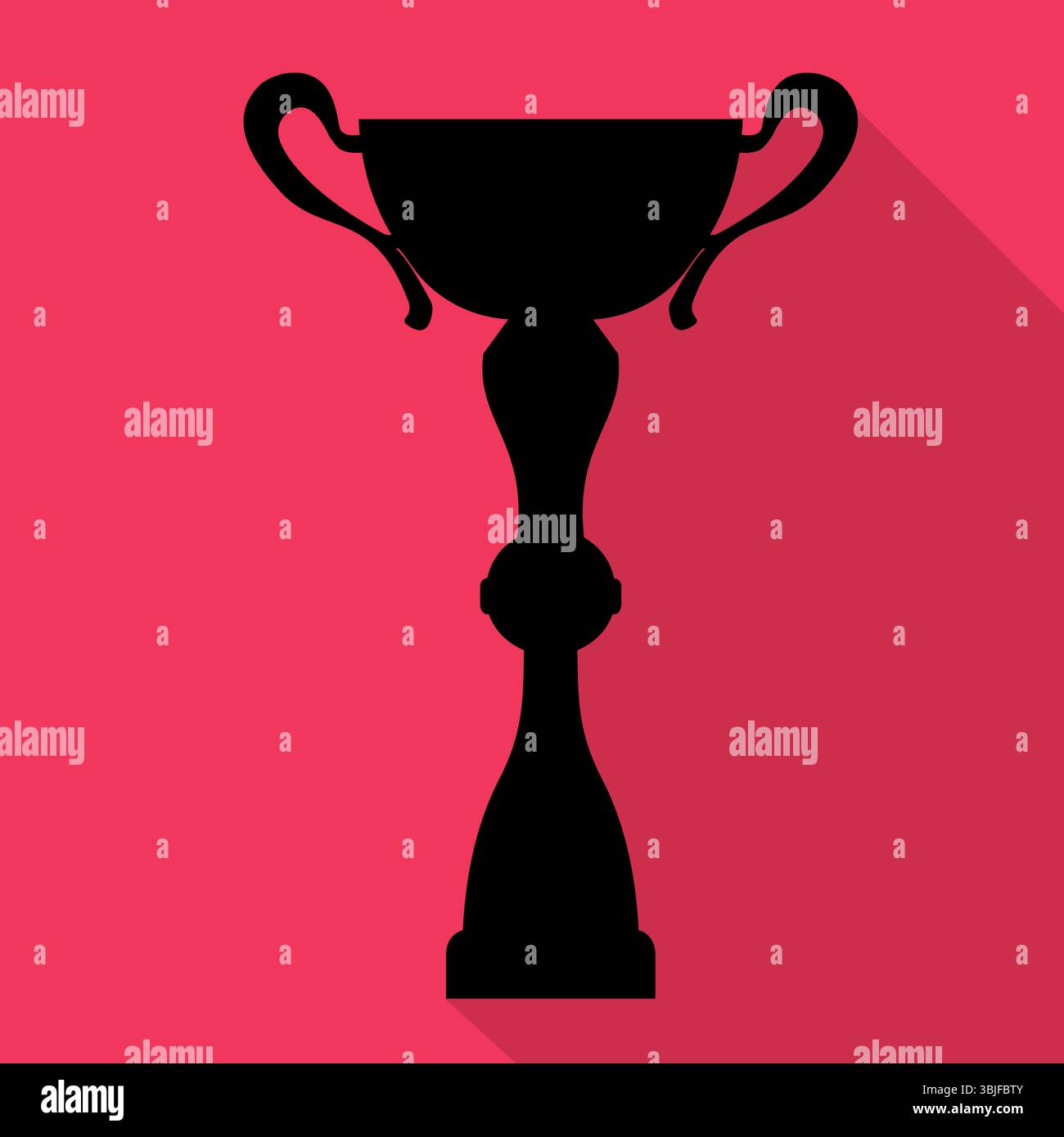 Champion cup in flat style with shadow. Championship prize for first ...