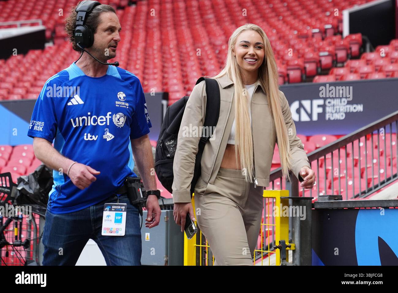 World XI's Livi Sheldon arrives ahead of Soccer Aid for UNICEF 2025 at ...
