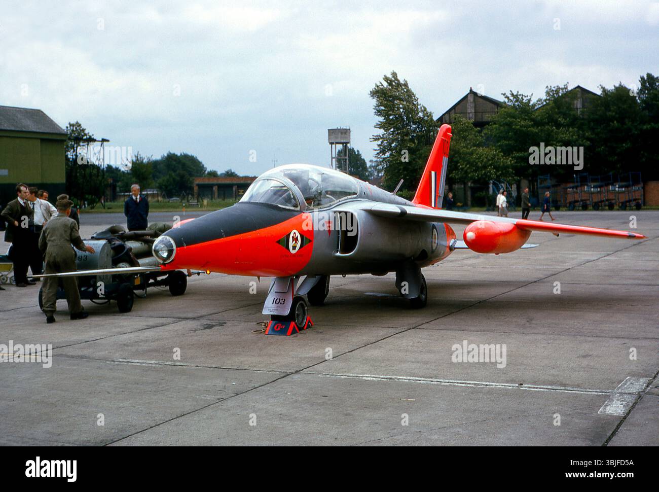 England in the 1960s - Royal Air Force Folland Gnat training aircraft ...
