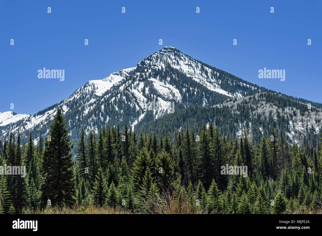 Mount Superior snow capped mountains in the American Rockies near Salt ...
