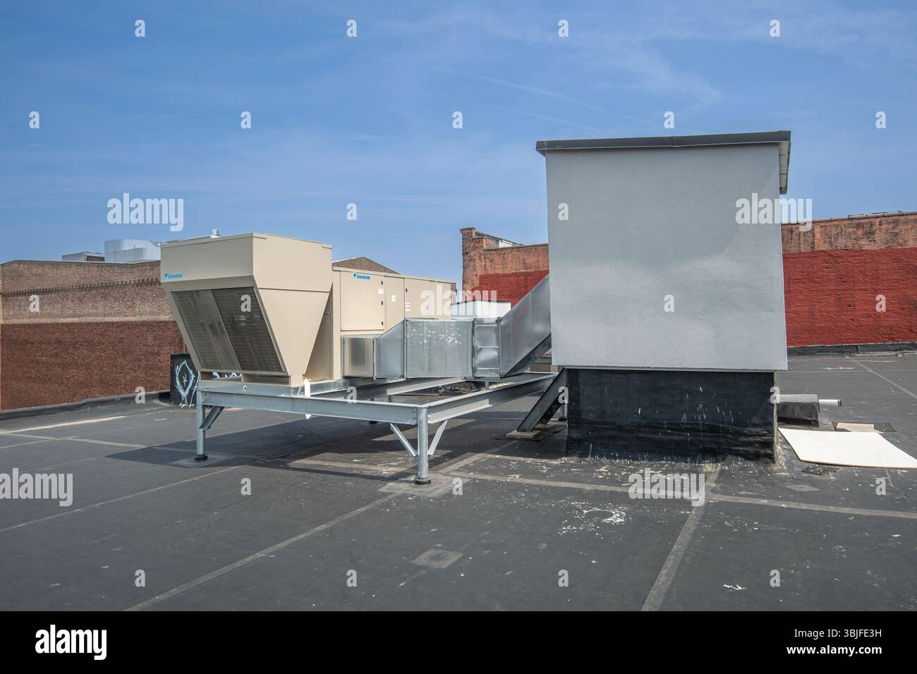 Commercial HVAC air conditioner on roof top, Philadelphia, Pennsylvania ...