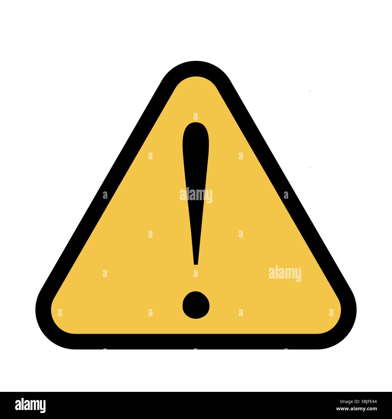 Bright yellow warning sign indicating hi-res stock photography and ...