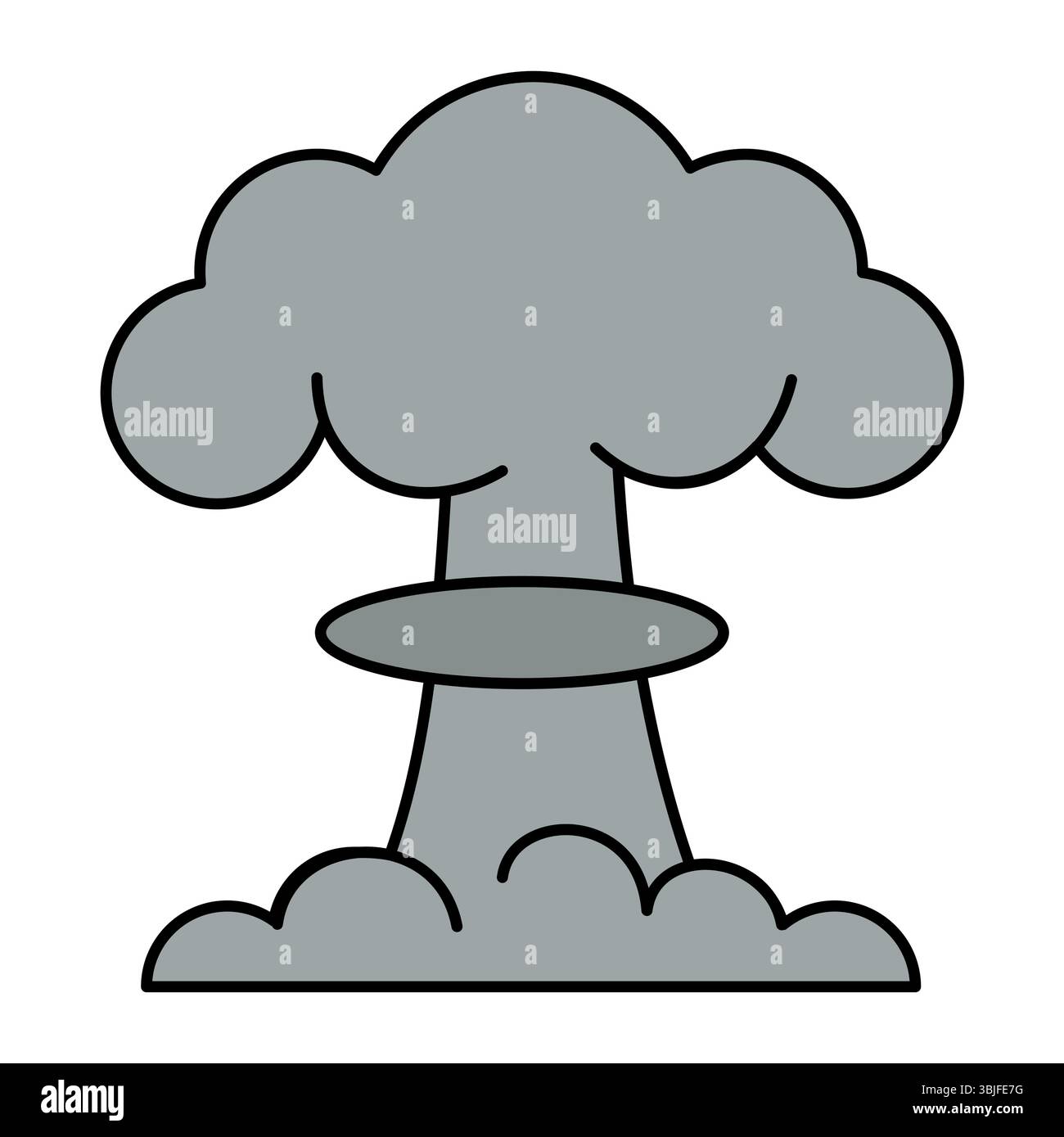 Explosive cloud rising above the ground surface Stock Vector Image ...
