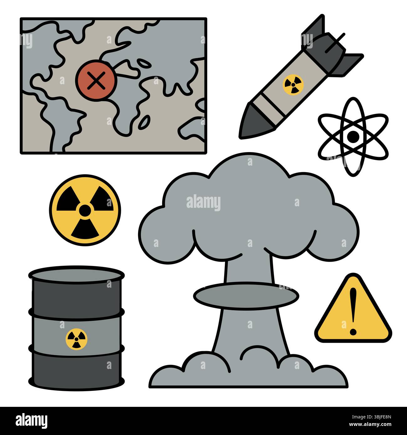 Nuclear symbols of global threats Stock Vector Image & Art - Alamy