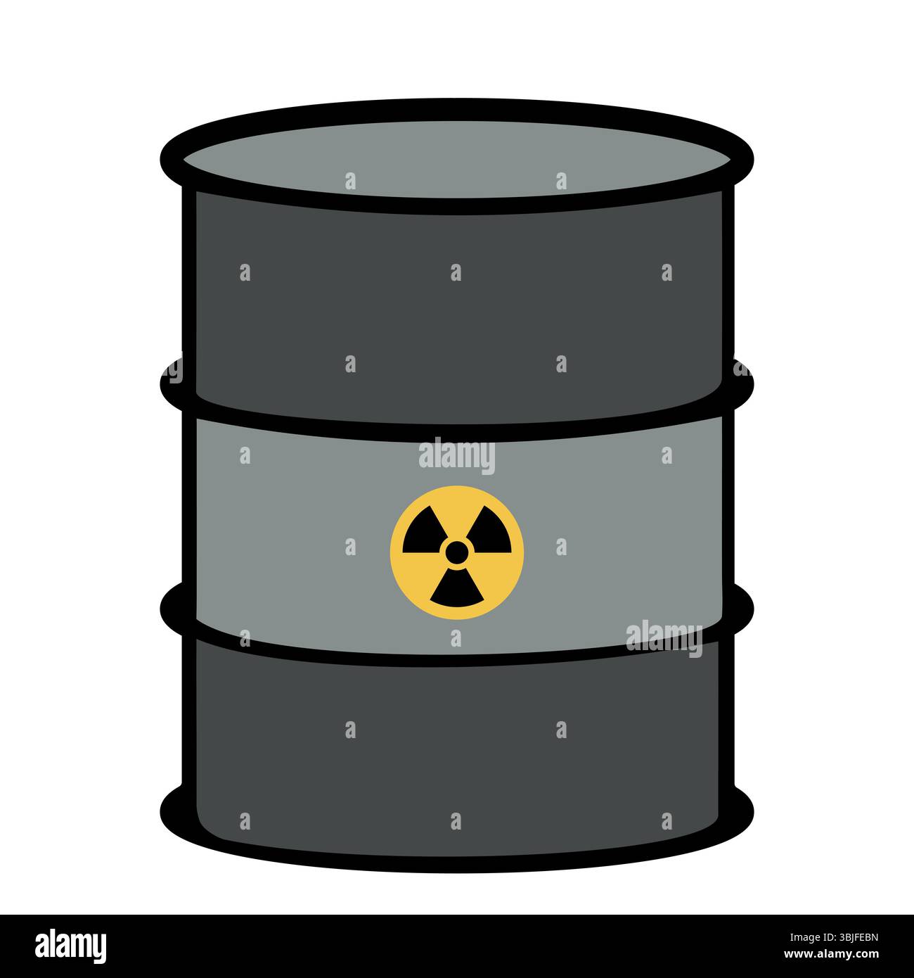 Warning sign attached to a nuclear waste barrel Stock Vector Image ...