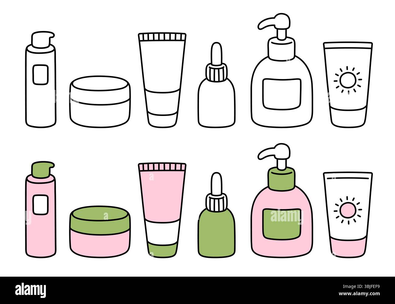 Black white cosmetic pump Stock Vector Images - Alamy