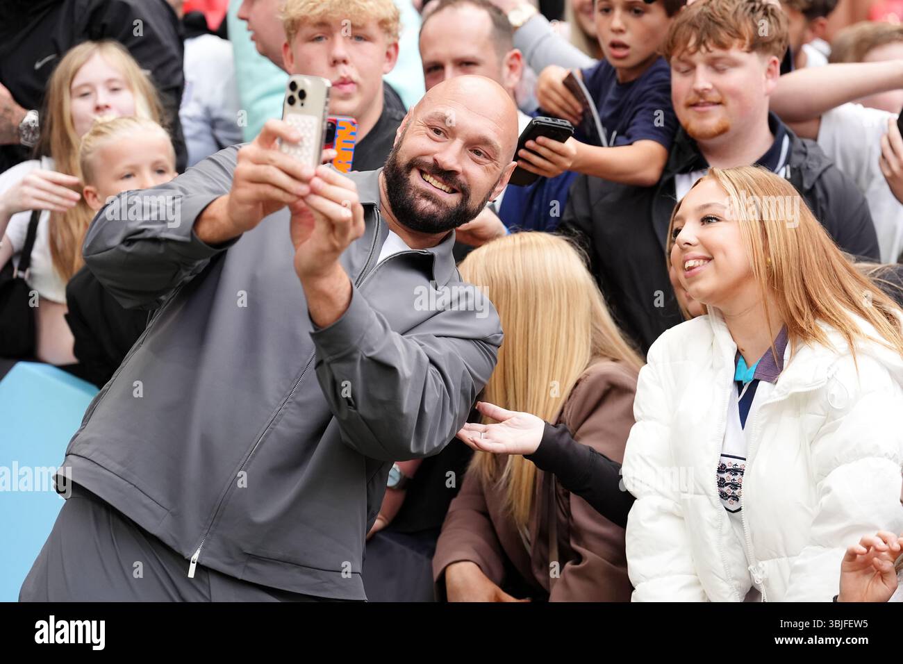 England coach Tyson Fury poses for a photo during Soccer Aid for UNICEF ...