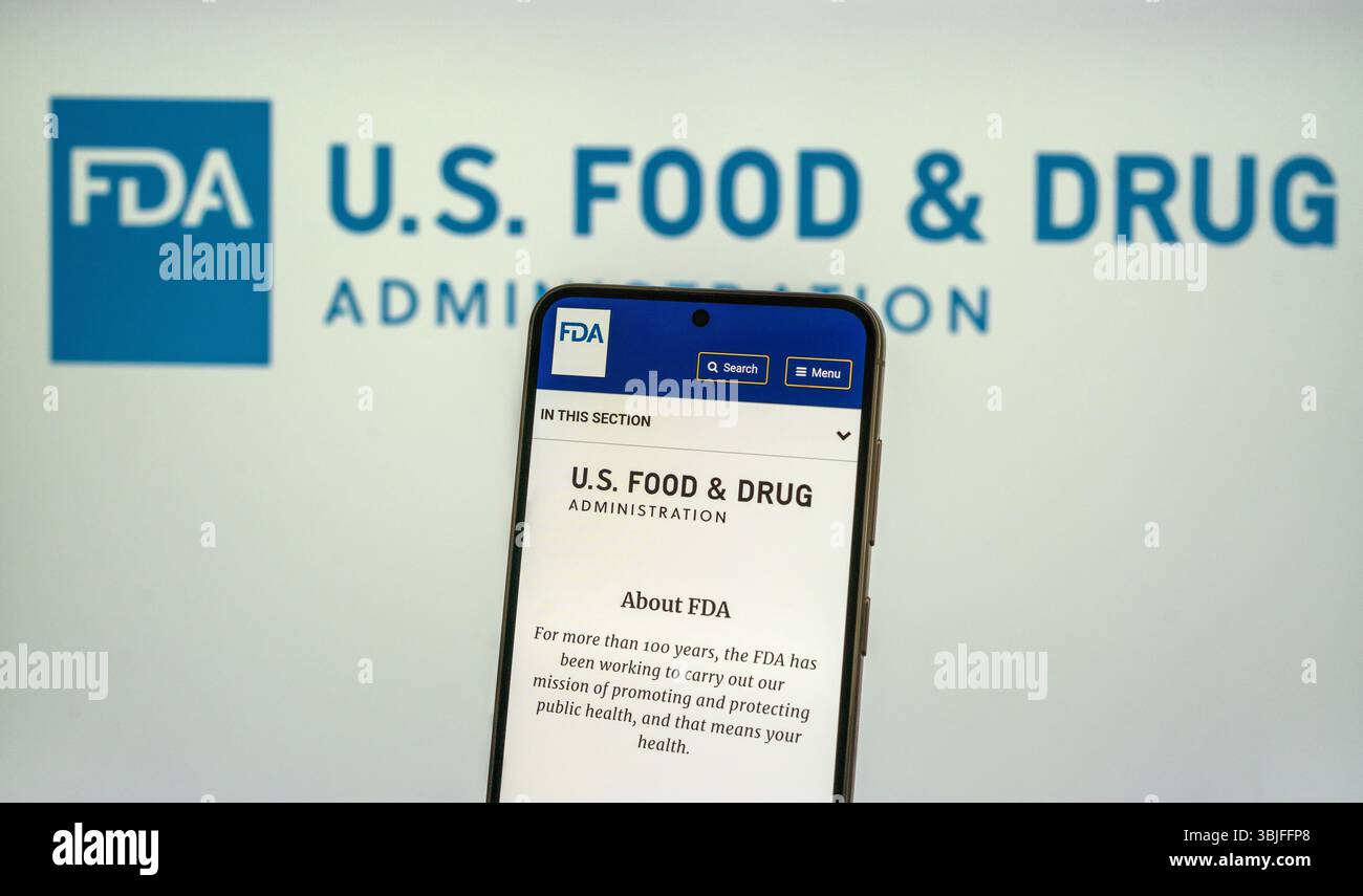 FDA - Food and Drug Administration logo Stock Photo - Alamy
