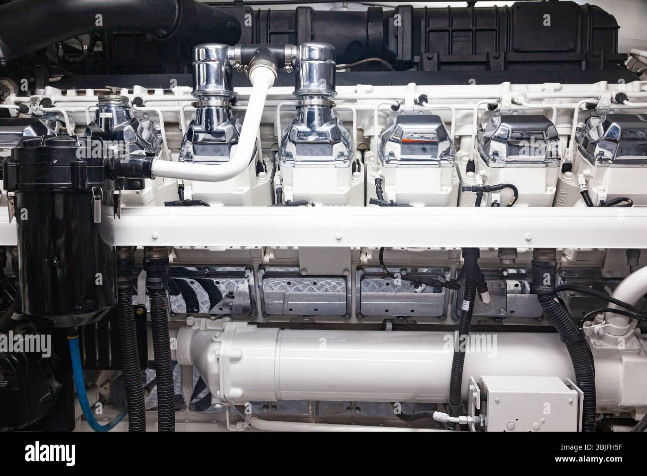 Marine engine installed inside a luxury yacht Stock Photo - Alamy
