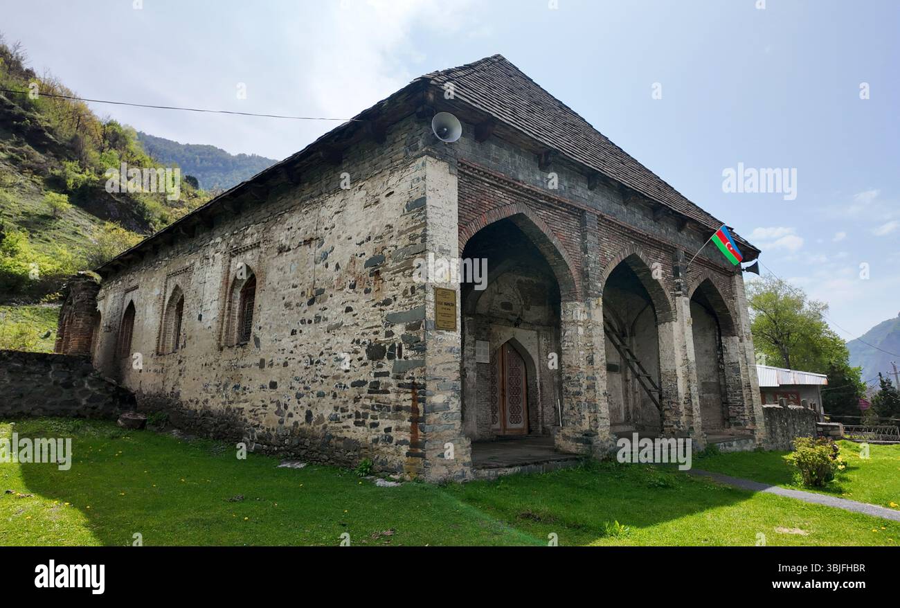The Grand Mosque, located in the Ilisu Village of the Qakh city of ...