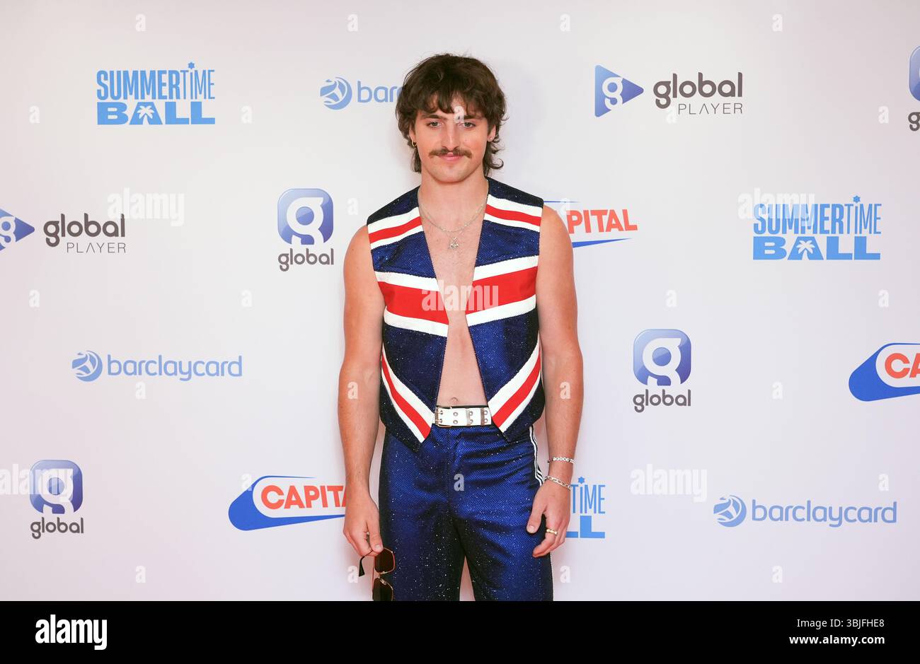 Benson Boone backstage during Capital's Summertime Ball with ...