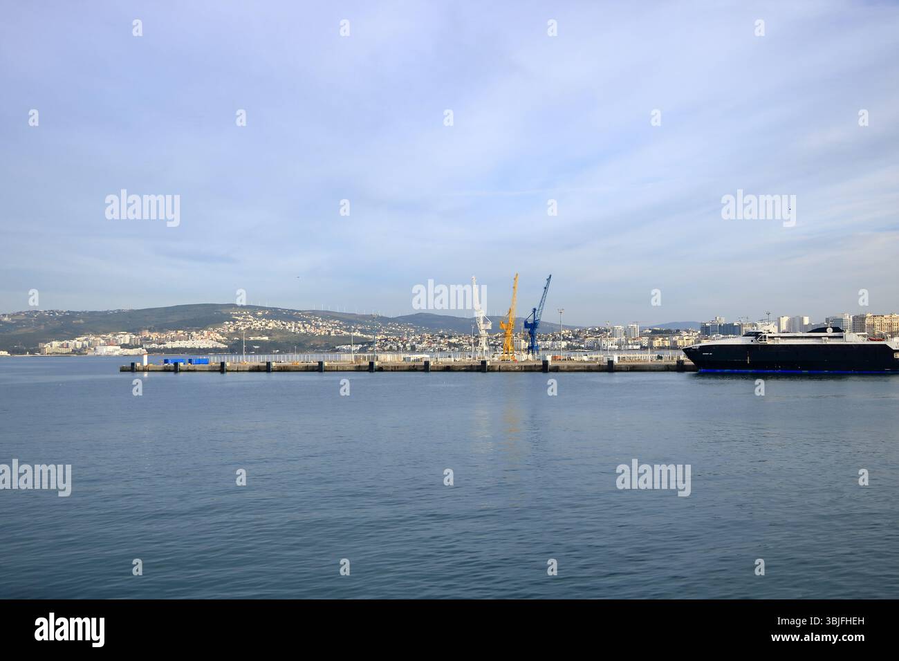 Tangier at Strait of Gibraltar, Morocco - February 17 2025: arrival at ...