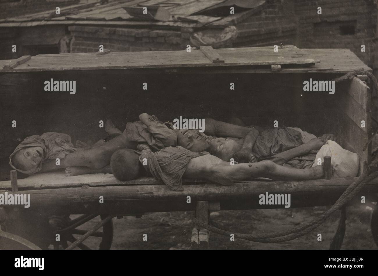 Children's corpses collected on a wagon (Kujbysev)., Archive 1920s Photograph, from Fridtjof ...