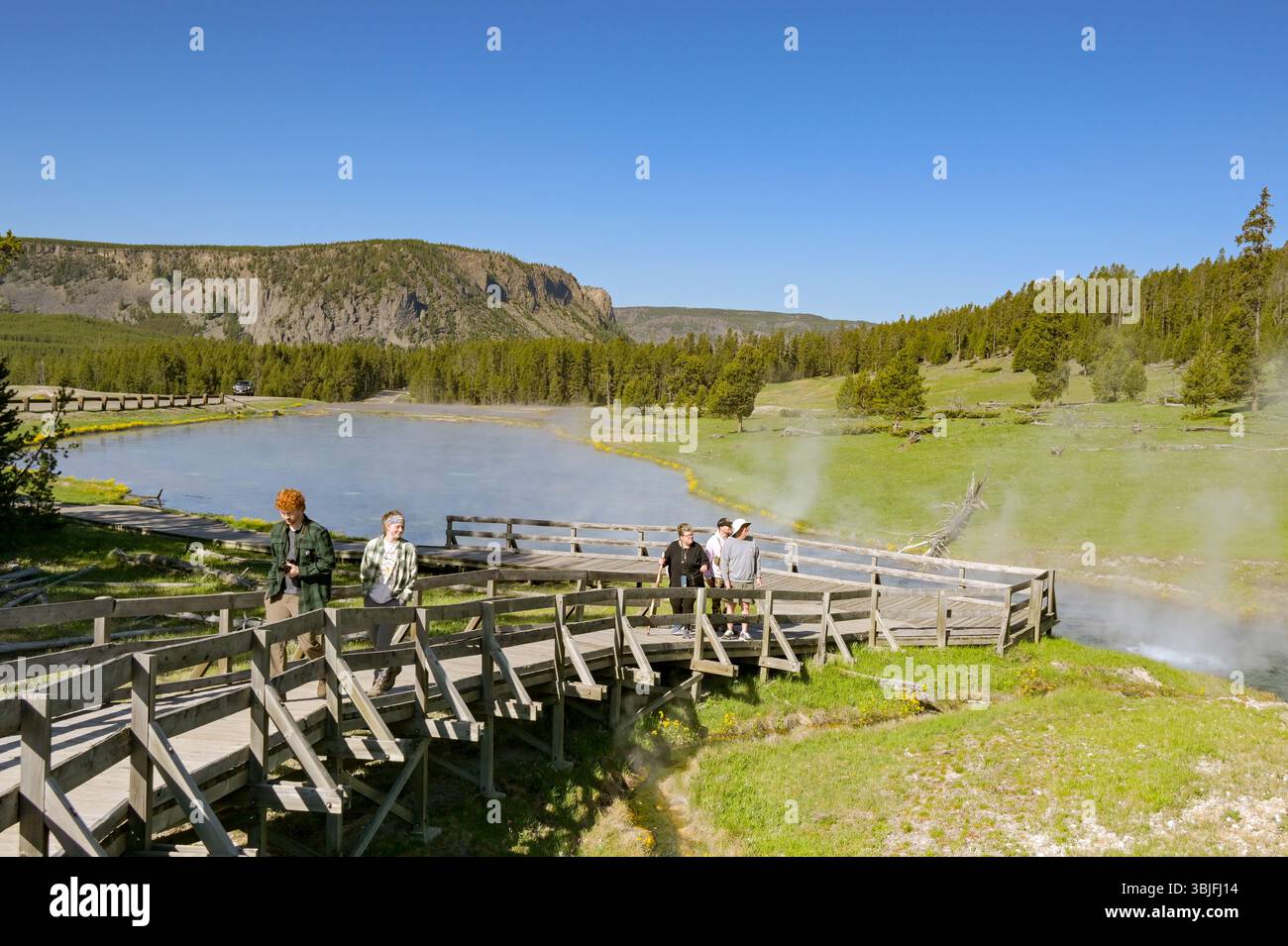 Bubbling hot springs near yellowstone hi-res stock photography and ...