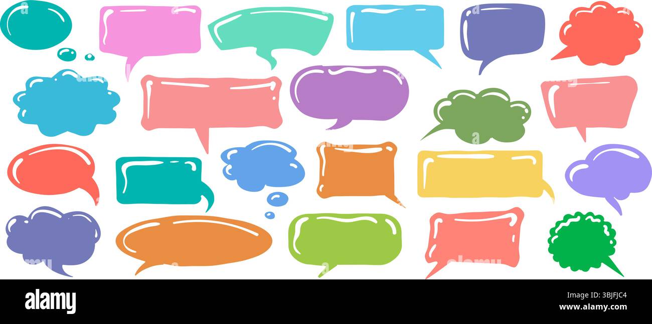Pink conversation bubbles Cut Out Stock Images & Pictures - Alamy