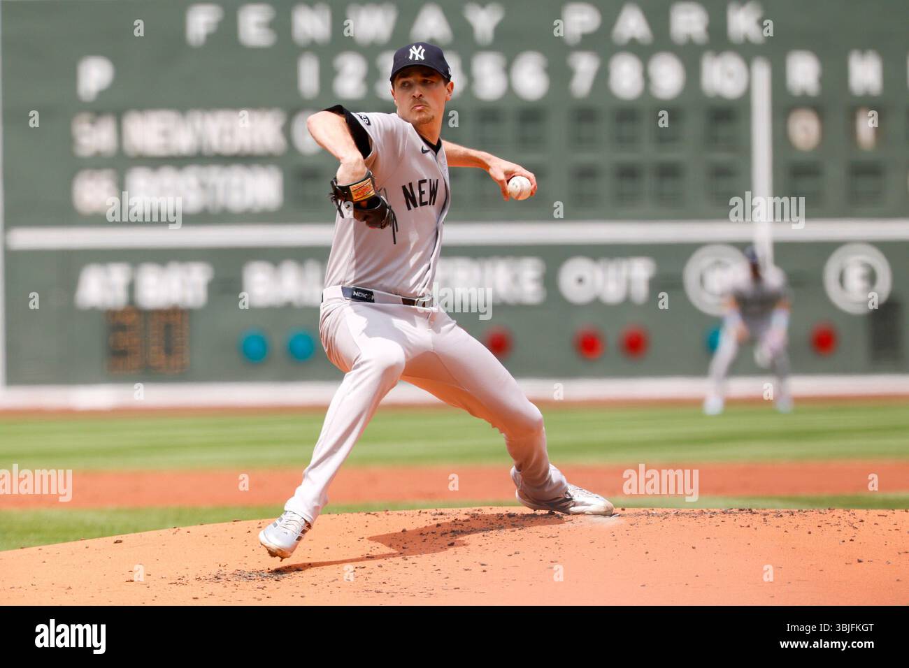 New York Yankees' Max Fried delivers a pitch during the first inning of ...