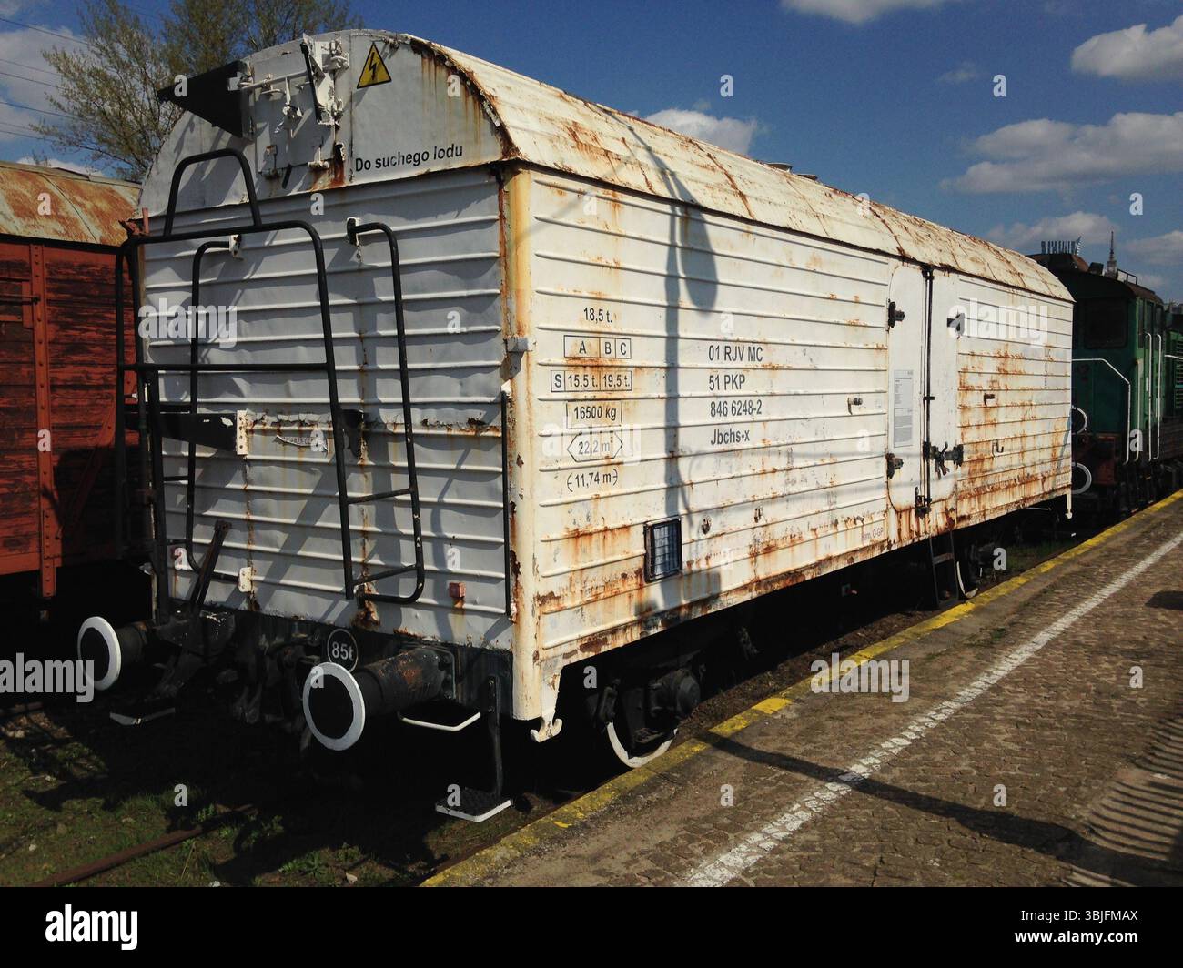 Vintage freight and passenger wagons from Polish and Soviet eras on ...