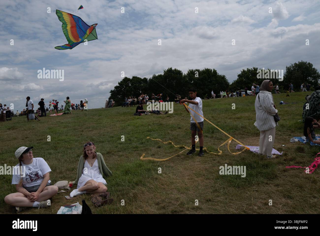 Kite Solidarity for Gaza in London Palestine supporters fly colourful ...