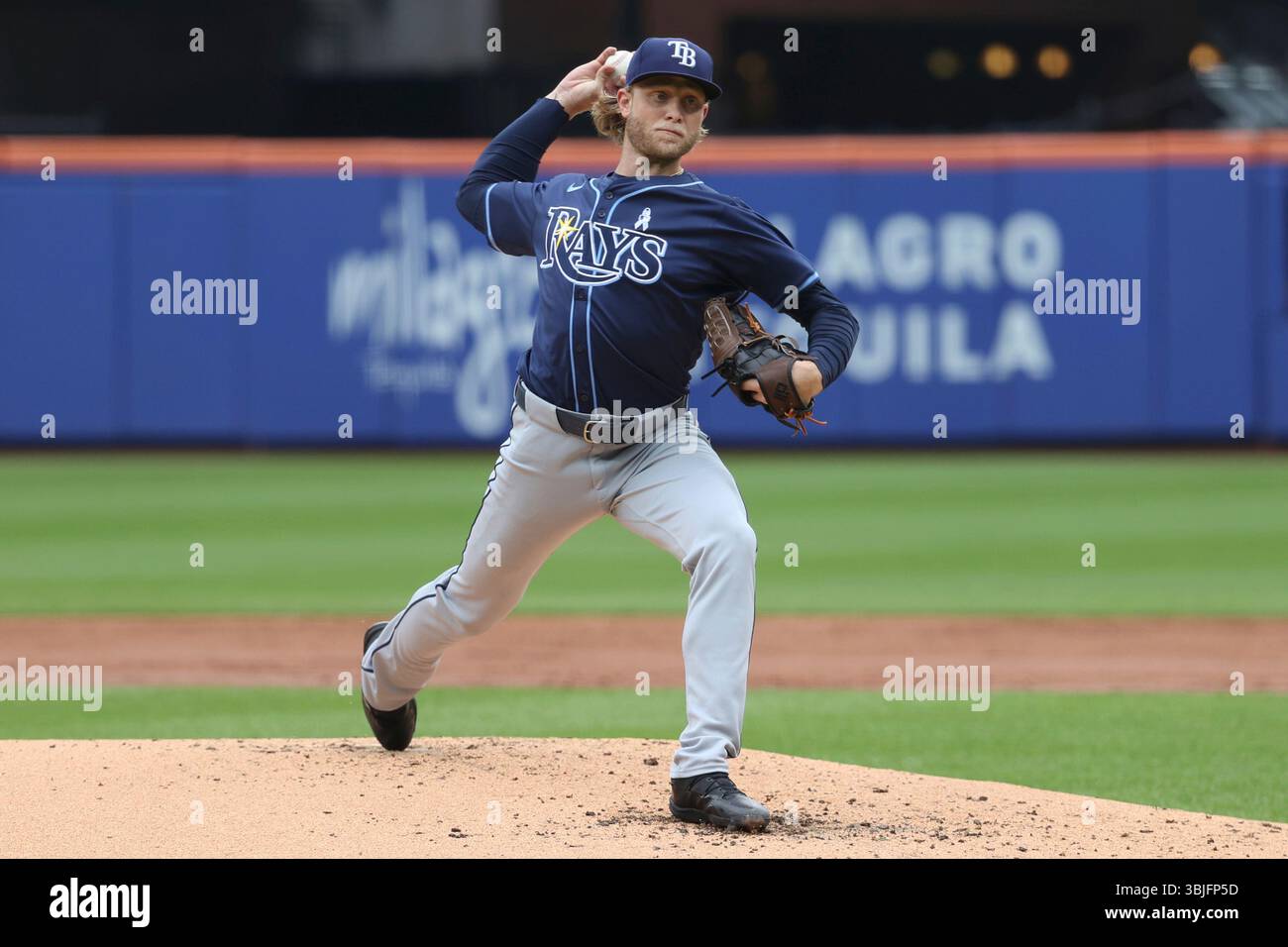 Tampa Bay Rays' Shane Baz pitches during the second inning of a ...