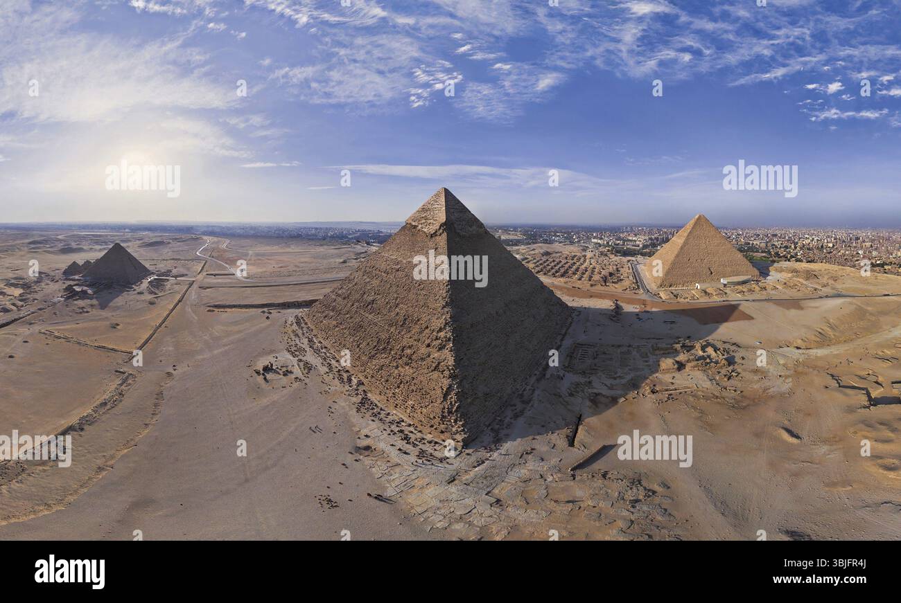 Egyptian pyramid in Giza. Architectural heritage of ancient Egyptian ...
