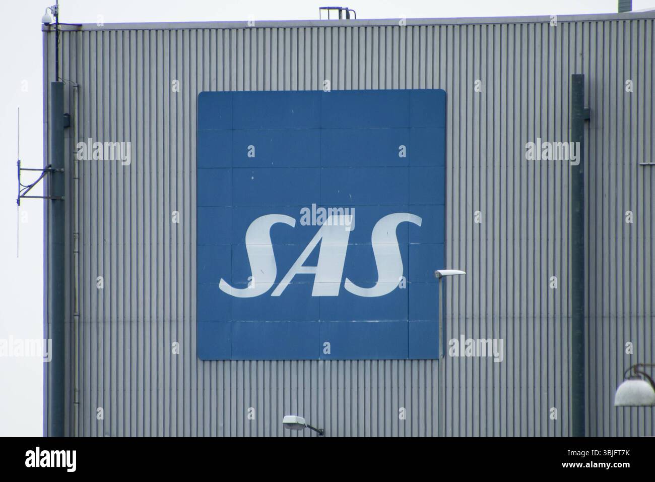 The logo of the Scandinavian Airlines System SAS is seen at Copenhagen ...