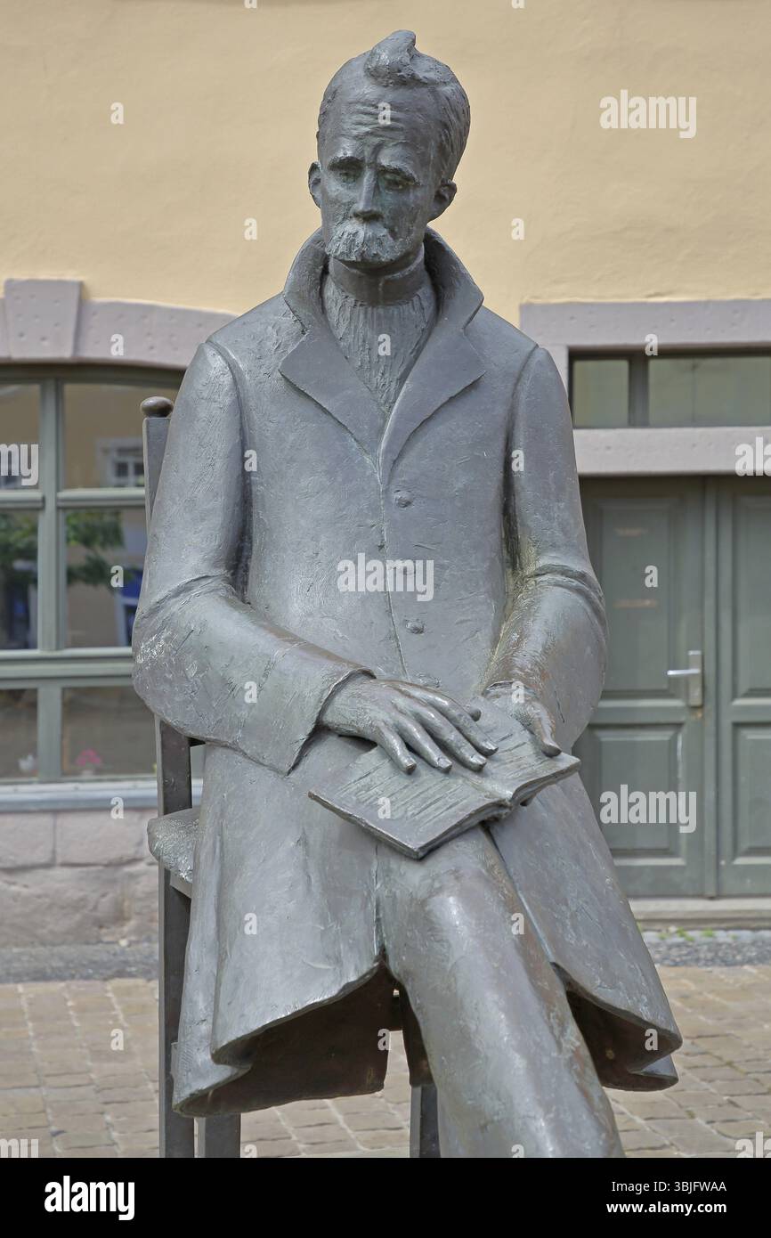 Monument to philosopher Friedrich Nietzsche, bronze sculpture, modern ...
