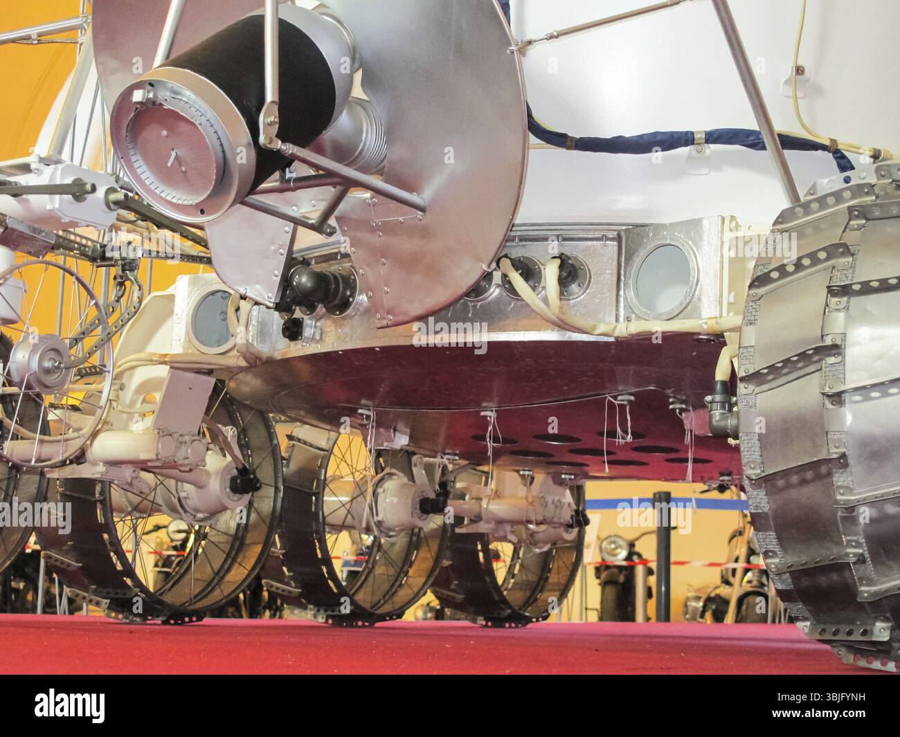 Museum of retro cars, St Petersburg, Russia - December 19, 2018: Lunokhod-1, Soviet Union space ...