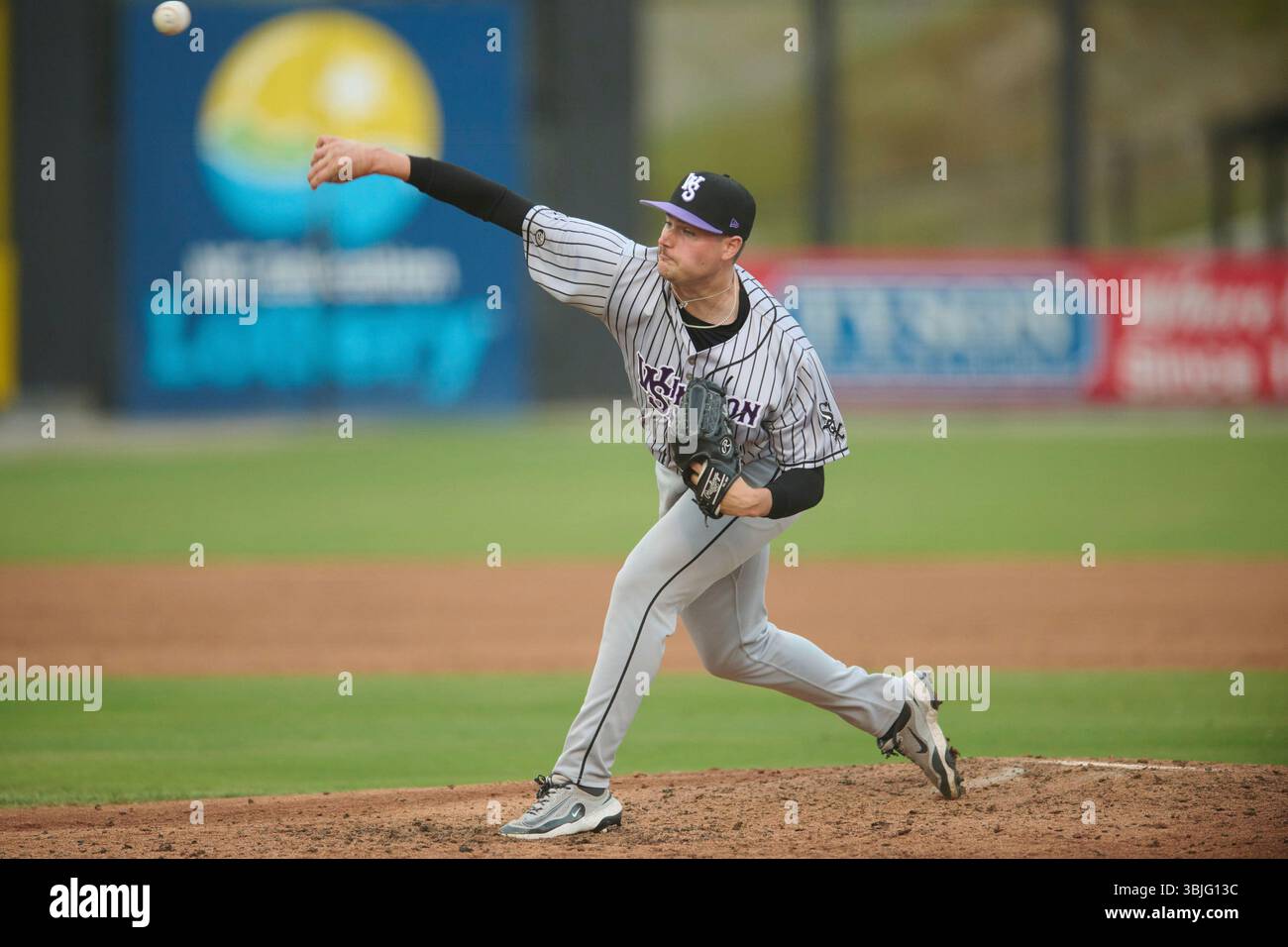 Winston-Salem Dash pitcher Morris Austin (17) delivers a pitch during a ...