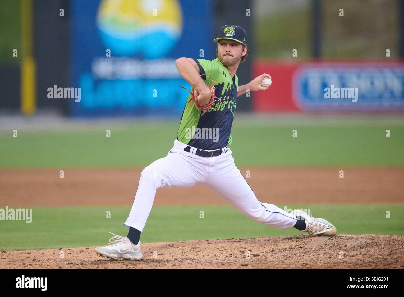 Asheville Snot Otters pitcher Nick Swiney (26) delivers a pitch during ...
