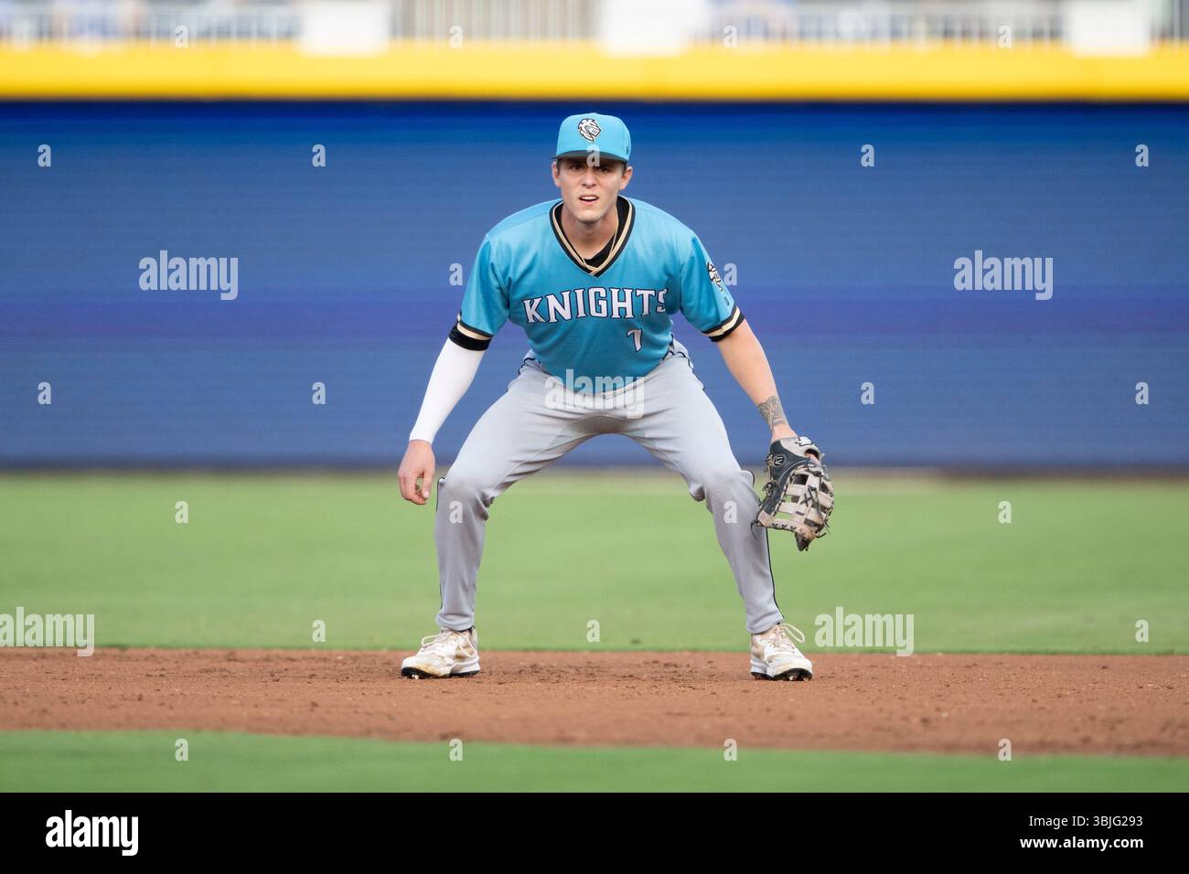 First baseman Nick Maton (1) of the Charlotte Knights on defense during ...
