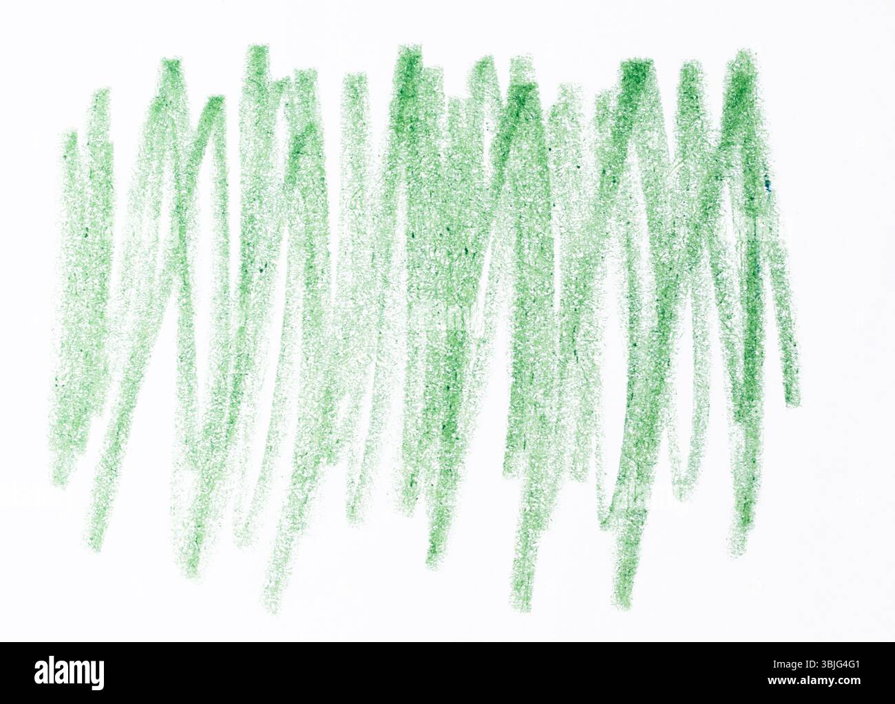 Green pencil shading on white background Stock Photo - Alamy