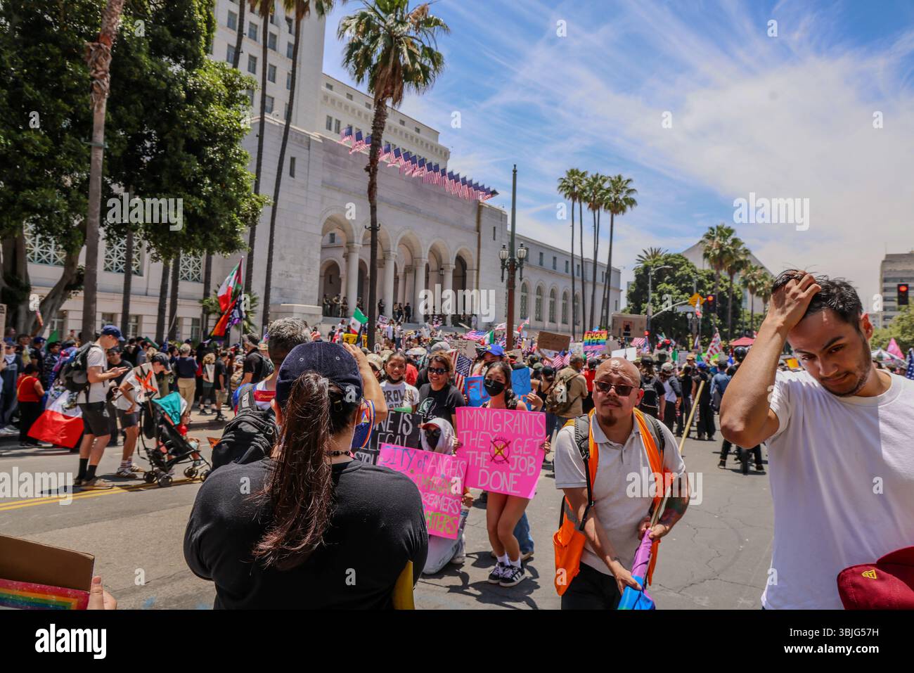 Los Angeles, Ca, USA. 14th June, 2025. No Kings Protest on June 14 ...