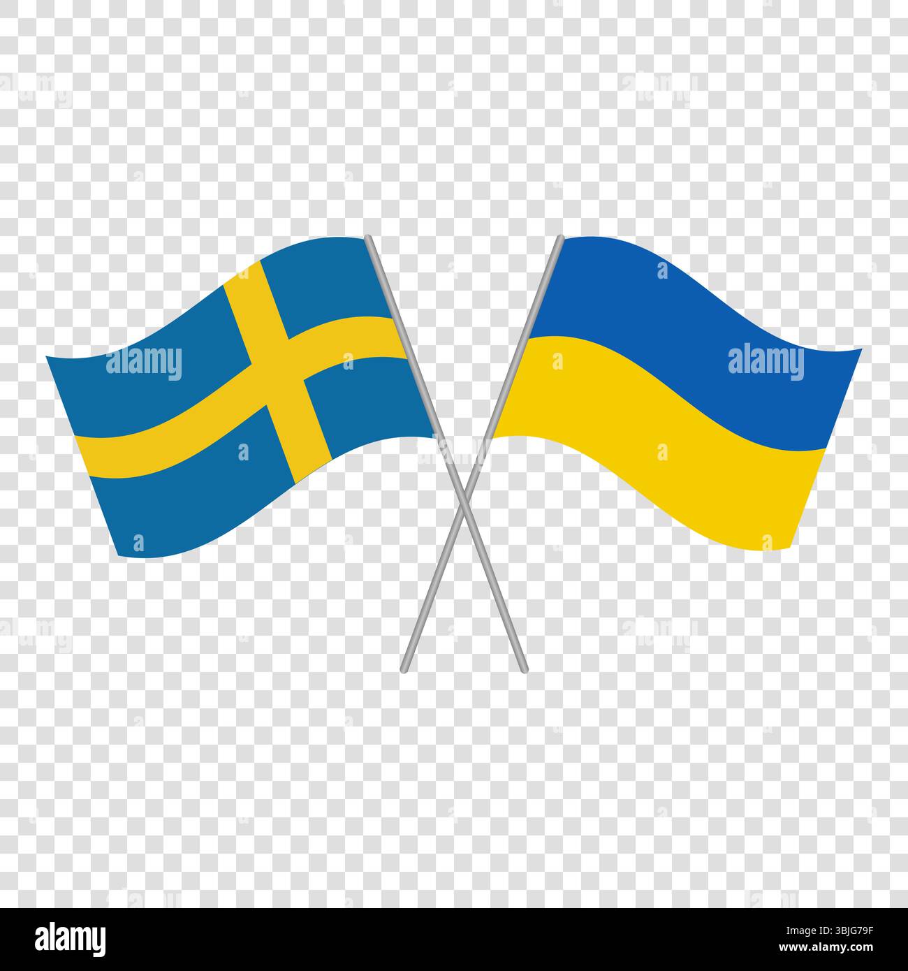 Sweden flags crossed hi-res stock photography and images - Alamy