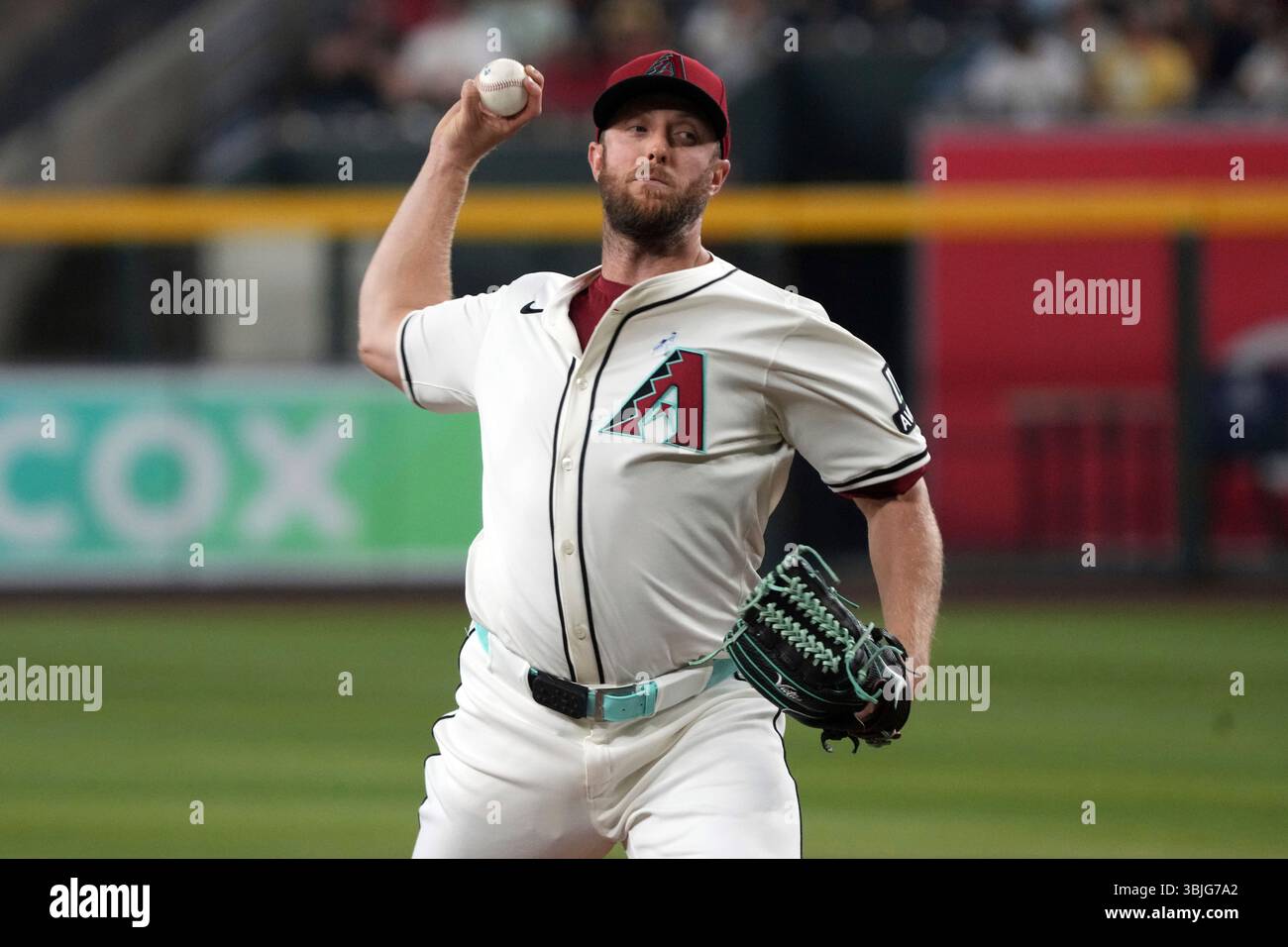 Arizona Diamondbacks pitcher Merrill Kelly throws against the San Diego ...