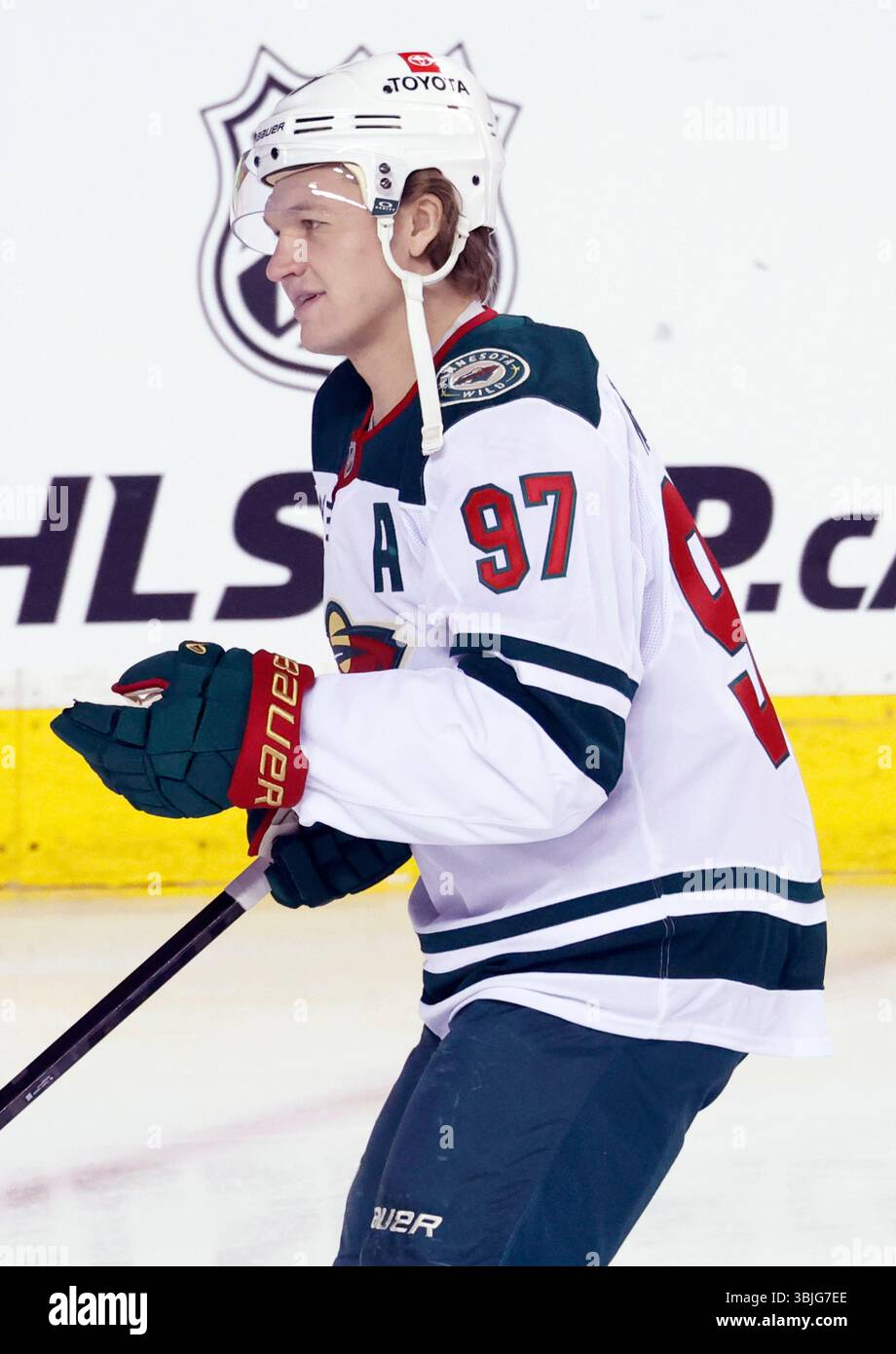 Profile photo on Minnesota Wild LW Kirill Kaprizov, from Russia, during ...