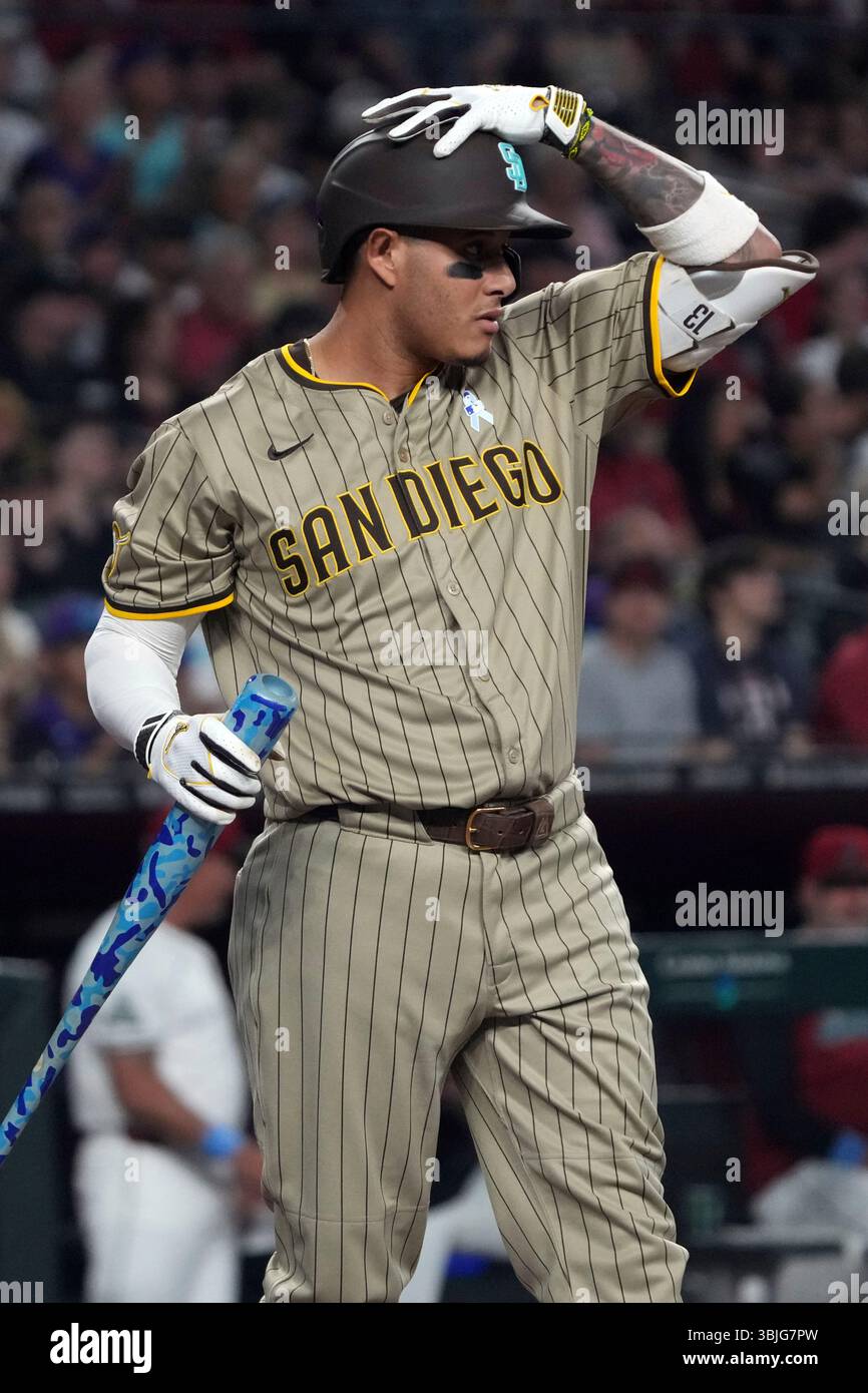 San Diego Padres third base Manny Machado (13) in the first inning ...