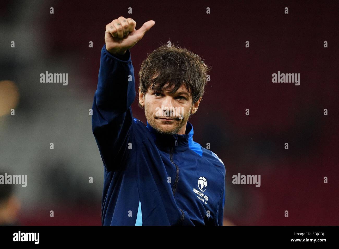 England's Louis Tomlinson during Soccer Aid for UNICEF 2025 at Old ...