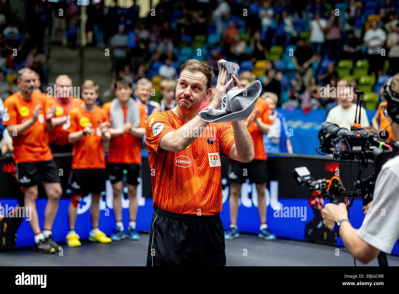 Frankfurt, Deutschland. 15th June, 2025. Abschied Timo Boll Tischtennis TTBL Finale 2025, 15.06. ...