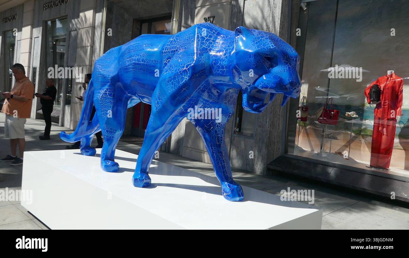 Beverly Hills, California, USA 15th June 2025 Panther Art Statue at ...
